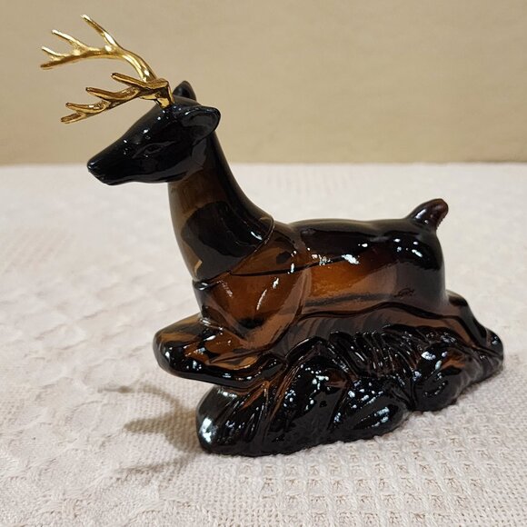 Avon | Grooming | Vintage Avon Ten Point Buck Deer Brown Glass Bottle ...